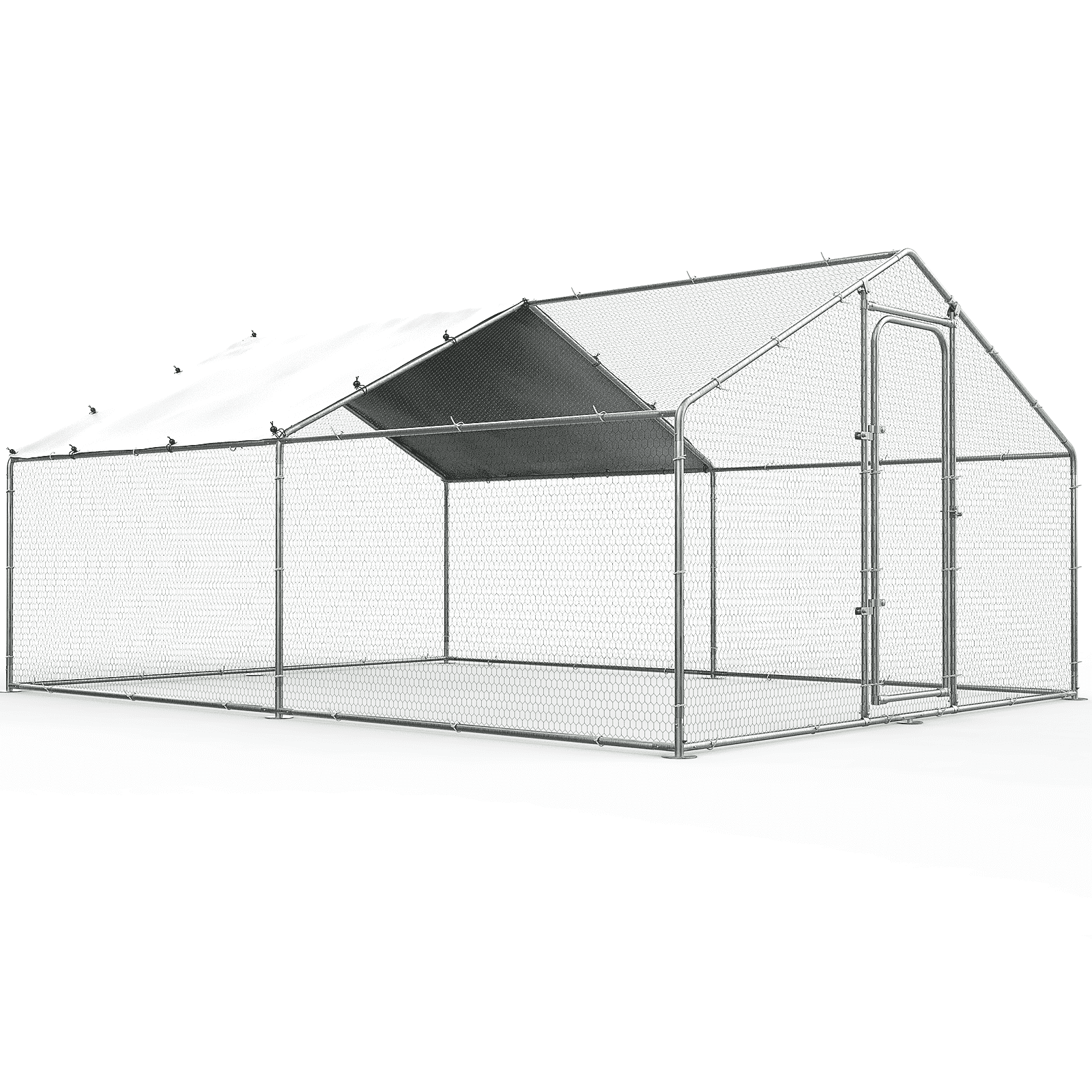 WOKEEN Chicken Coop Large Metal Chicken Run for Yard Chicken Pen/Cage ...