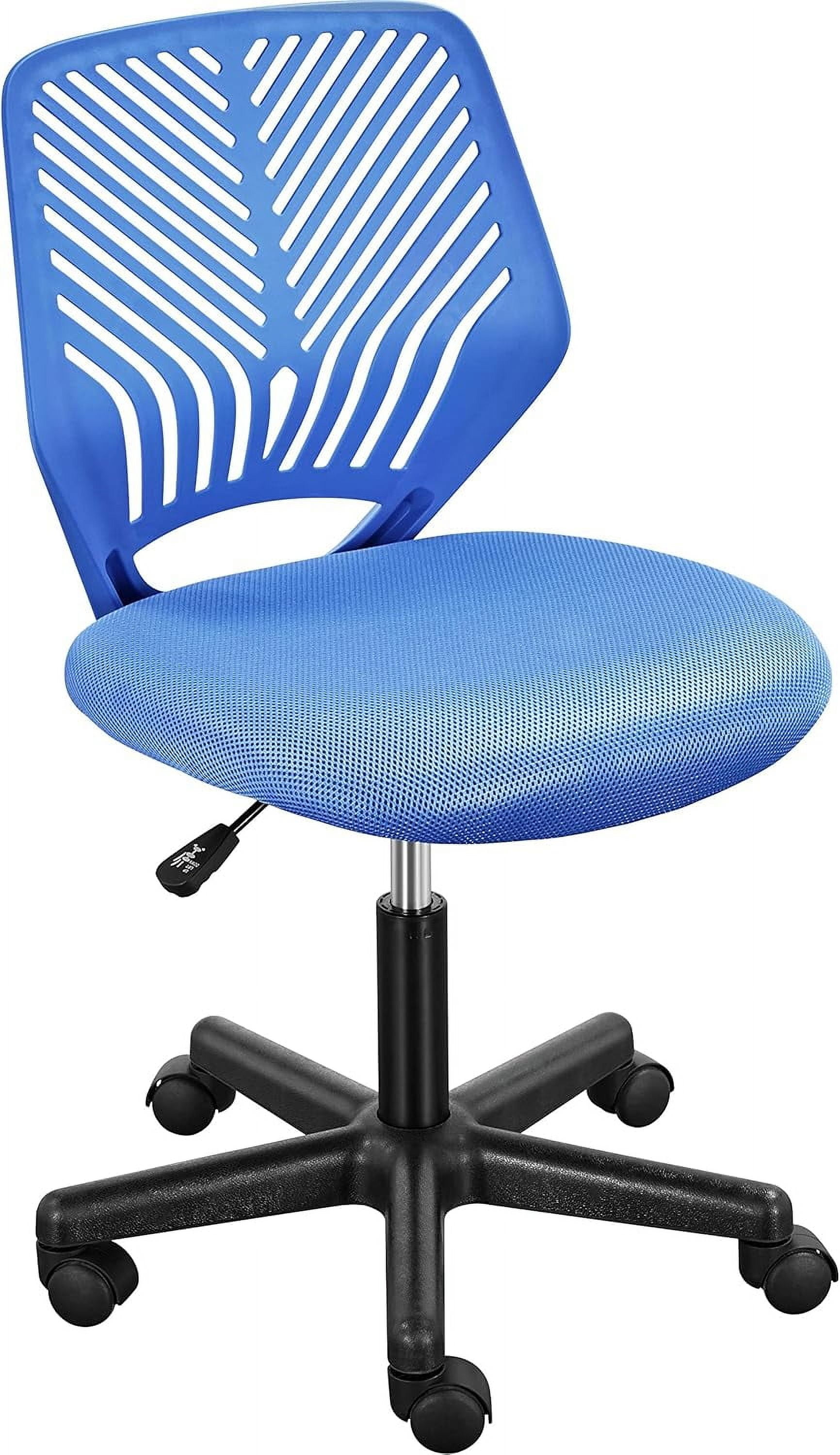 WOLEGEDO Armless Office Chair, Ergonomic Task Chair with Lumbar Support ...
