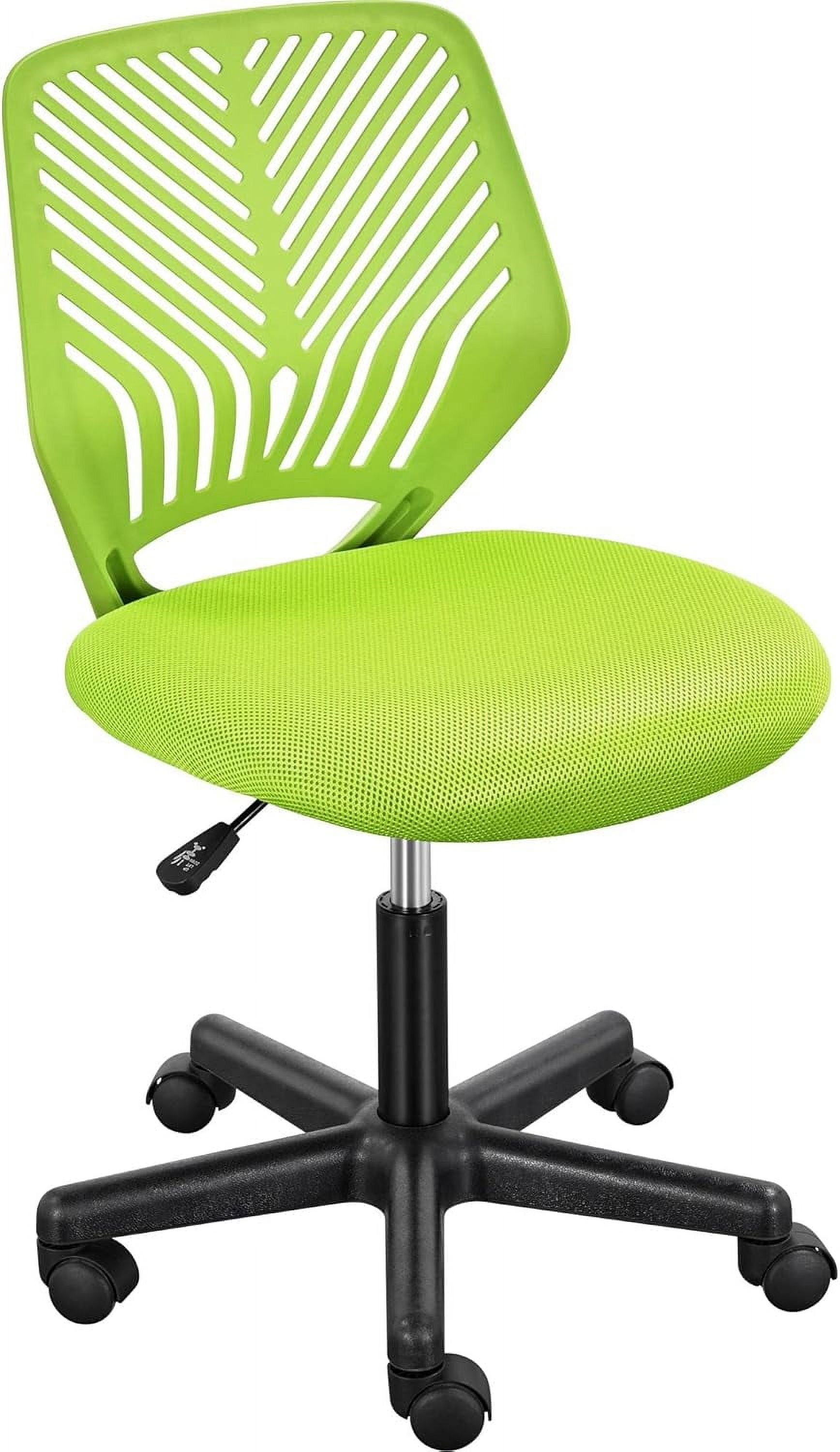 WOLEGEDO Armless Office Chair, Ergonomic Task Chair with Lumbar Support ...