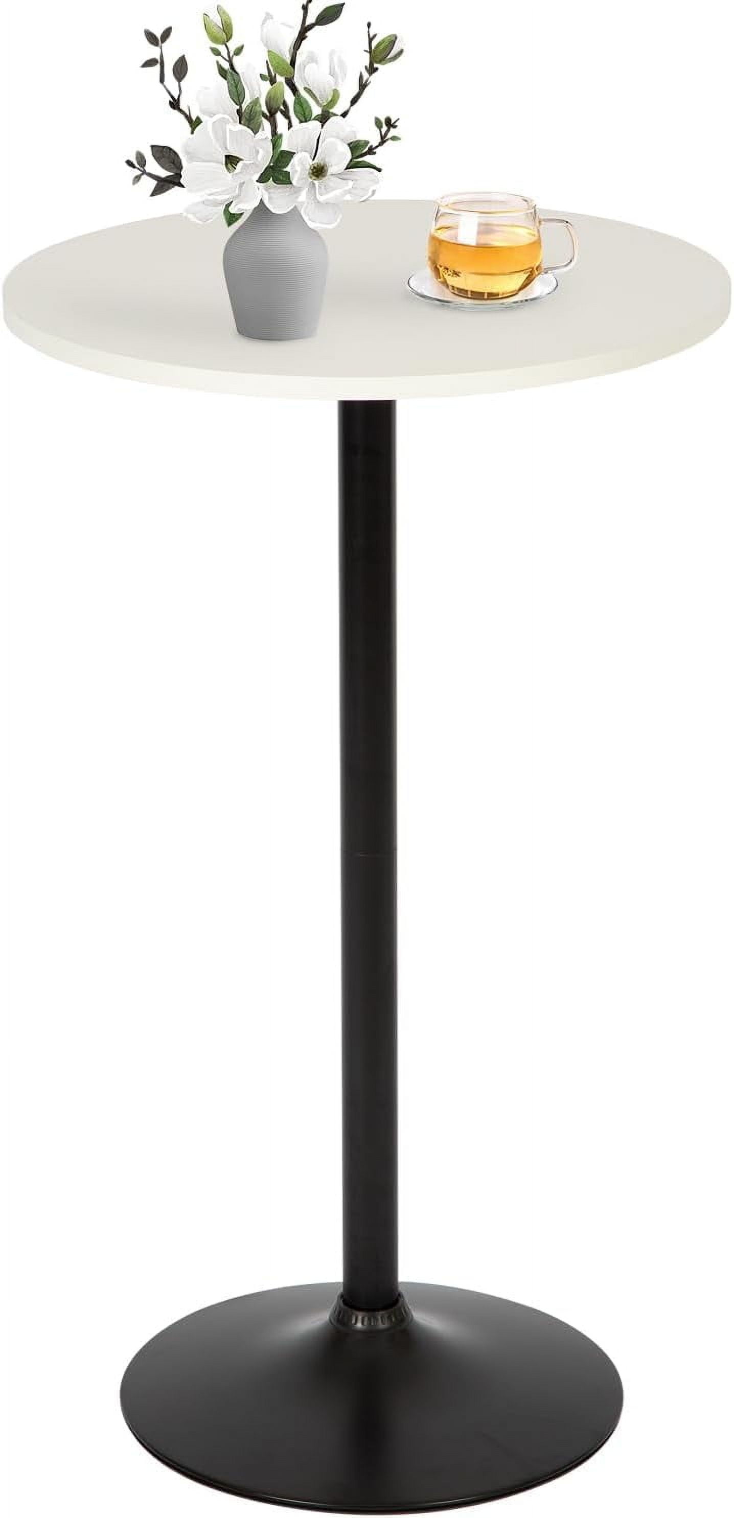 WOLEGEDO Bar Table 40 Inch Round Table Height Top Pub Table Cocktail ...