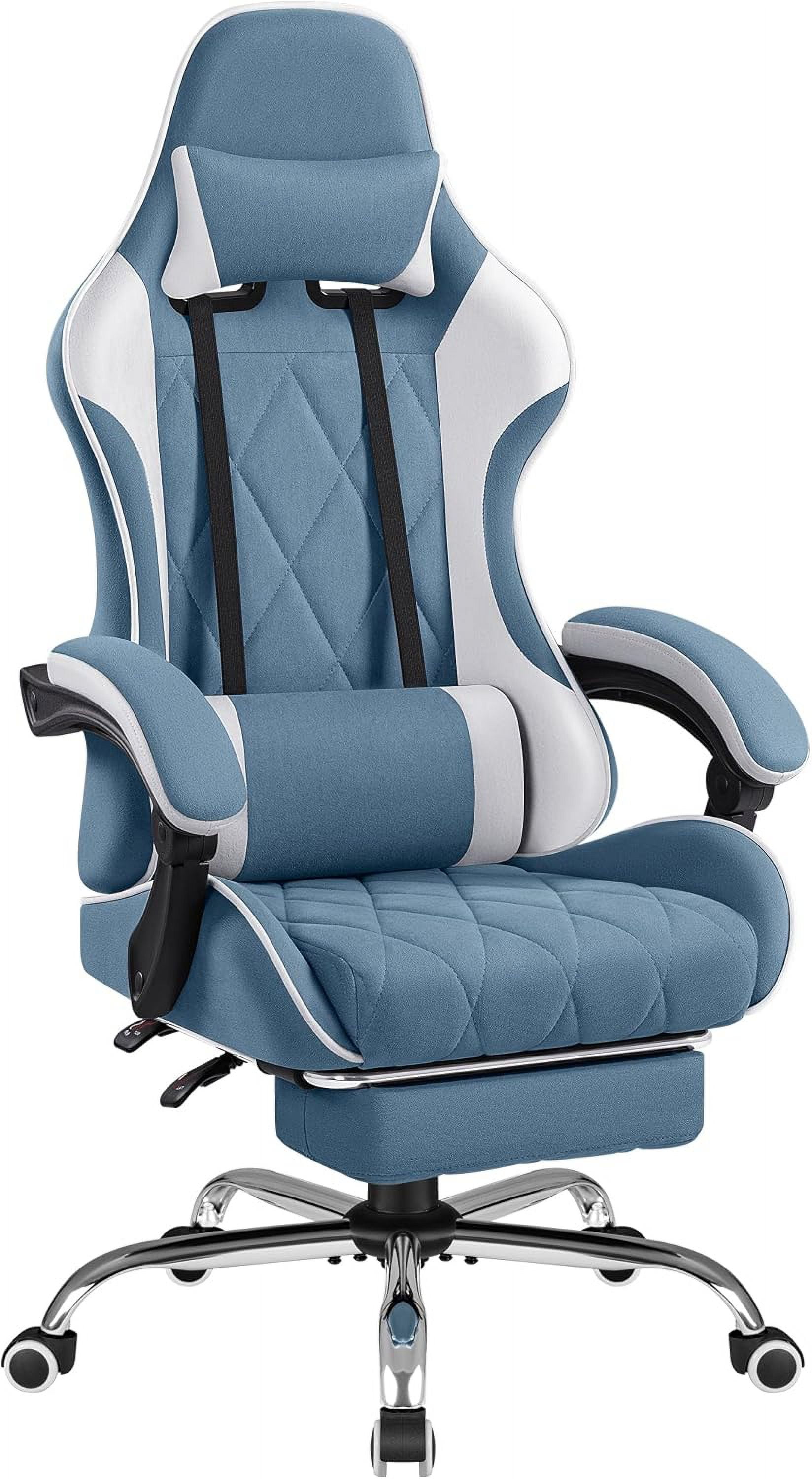 WOLEGEDO Gaming Chair, Computer Chair with Footrest and Massage Lumbar ...