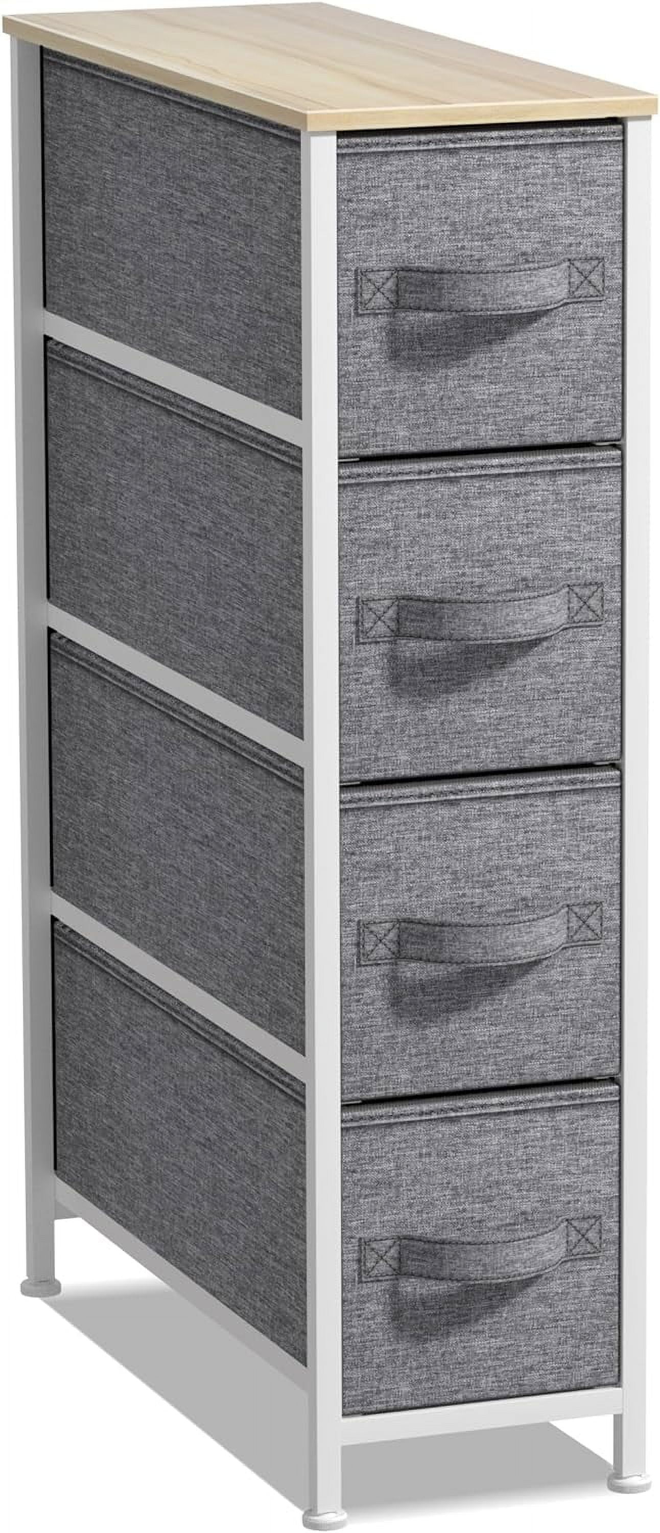 WOLEGEDO Kids Narrow Dresser with 4 Drawers - Vertical Slim Storage ...