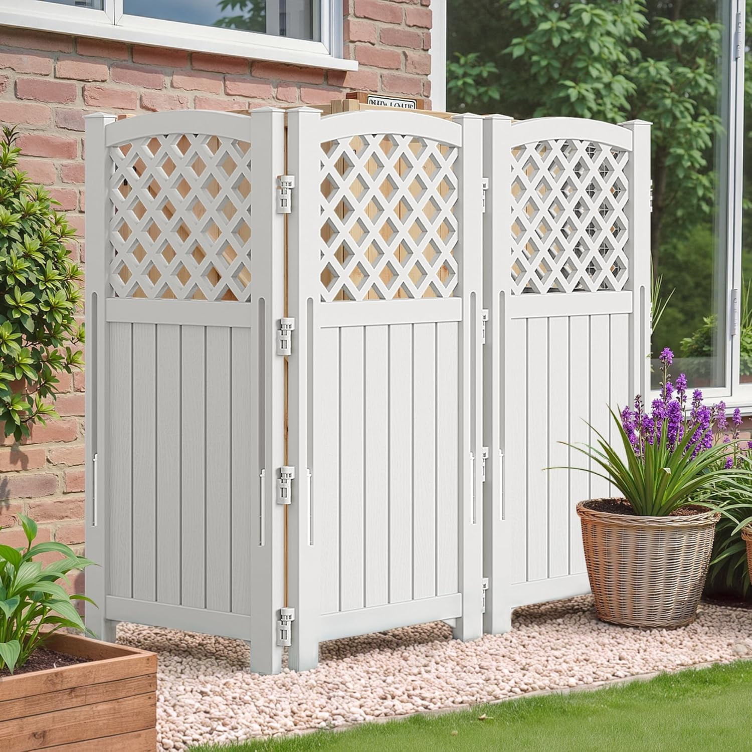 WOLEGEDO Outdoor Privacy Fence Screen Lattice Mesh Outside Screen ...