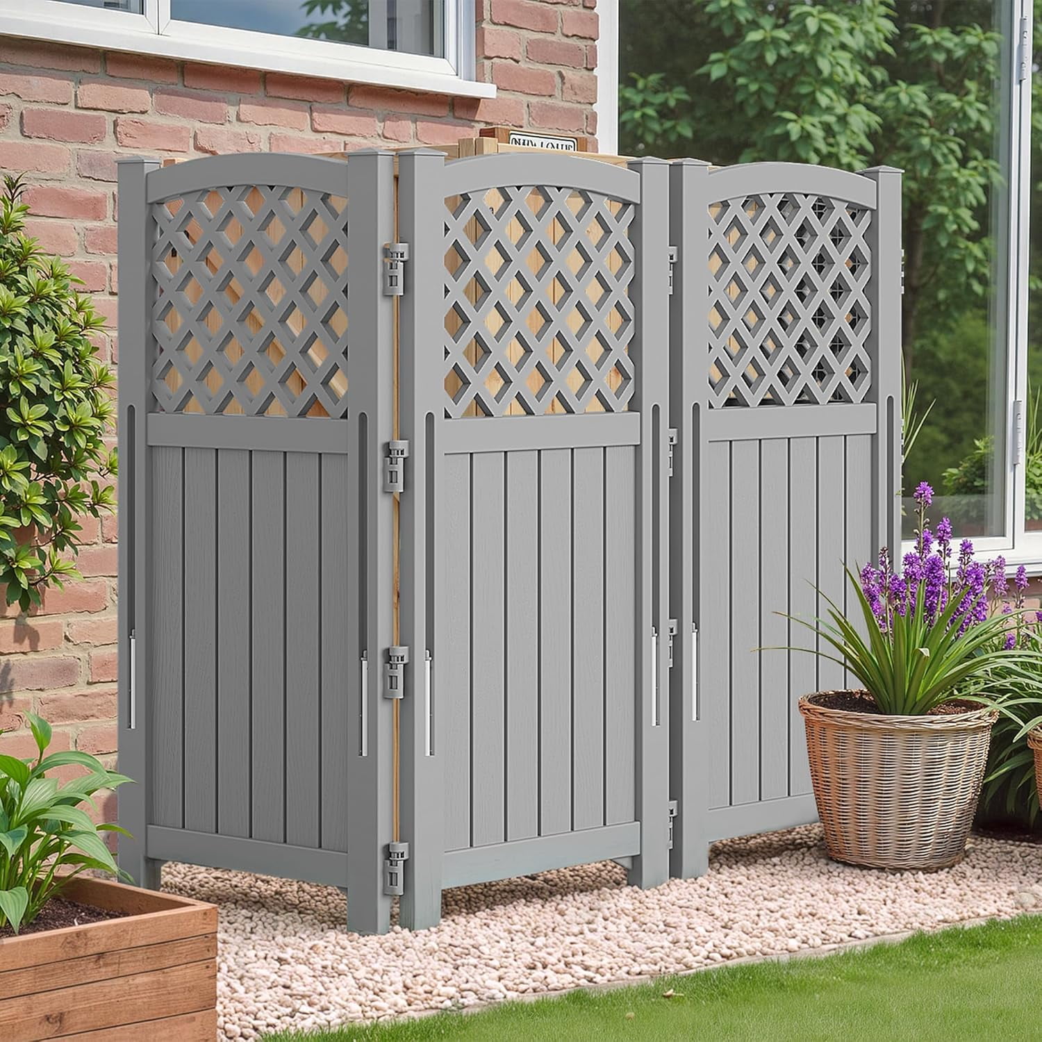 WOLEGEDO Outdoor Privacy Fence Screen Lattice Mesh Outside Screen ...