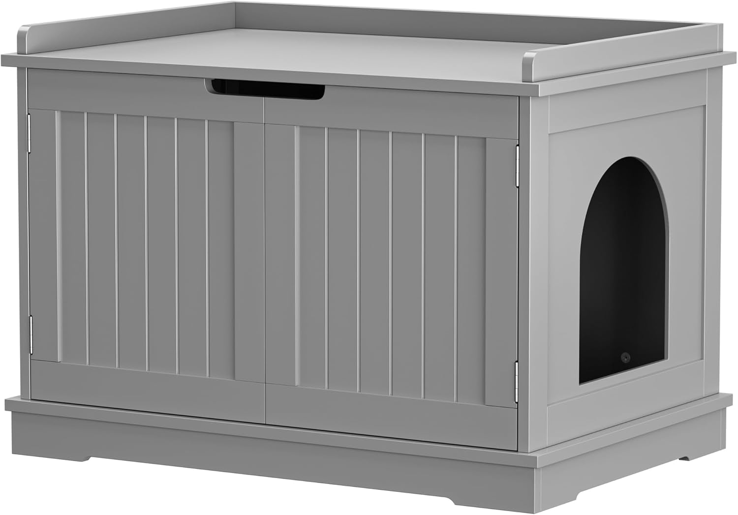 WOLEGEDO Wooden Cat Litter Cabinet, Hidden Litter Box Enclosure, Modern ...