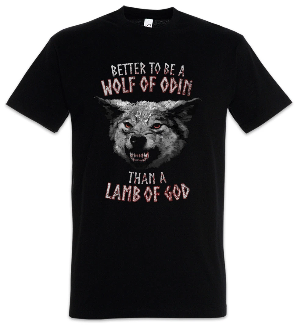 WOLF OF ODIN T-SHIRT Odin Wolves Geri and Freki Thor Walhalla - Walmart.com