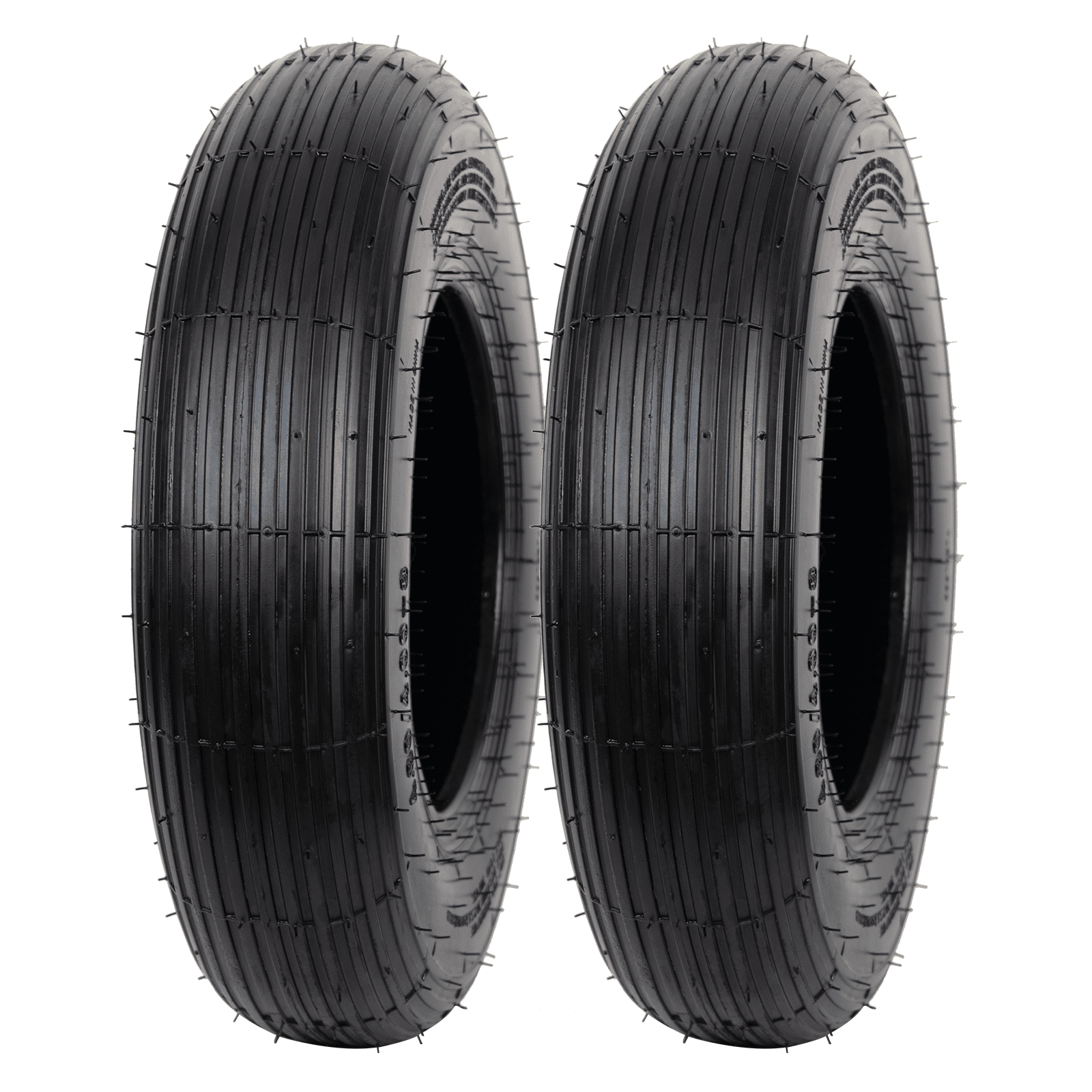 WOLF PACK 2Pcs 4.80/4.00-8 Tires 4.80x4.00-8 8" Wheelbarrow Tire, Rib ...