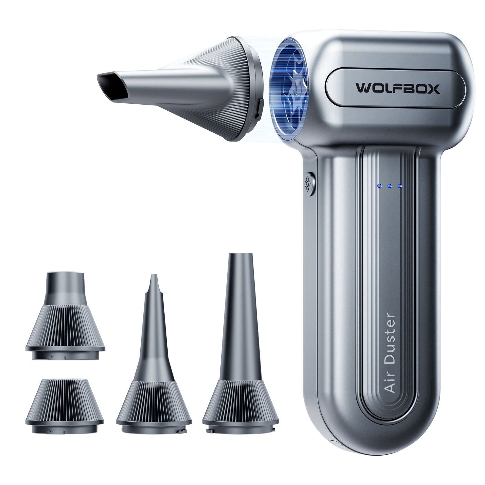 WOLFBOX DF60 Compressed Air Duster, Rechargeable Cordless Electric Air ...