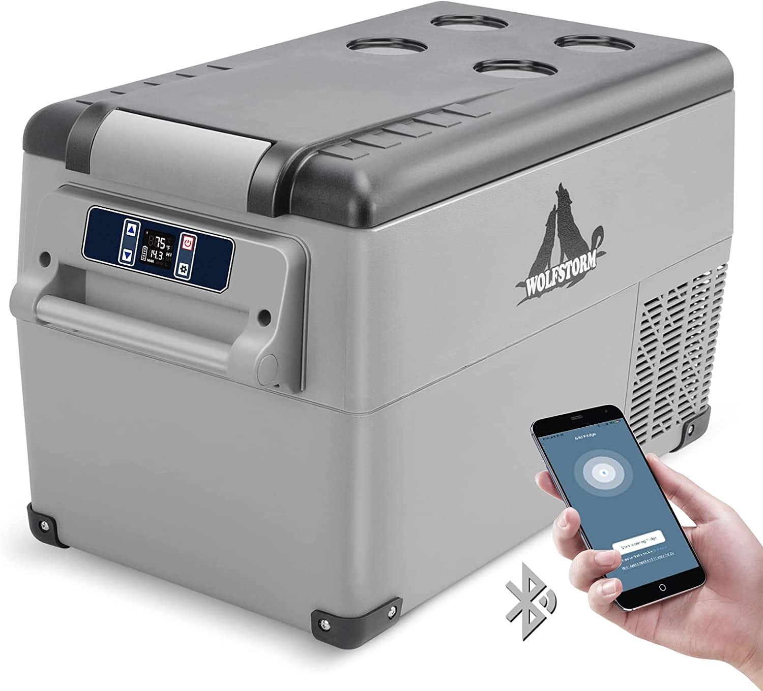 WOLFSTORM 35L Portable Car Fridge, 12V/24V Travel Truck Cooler Camping ...