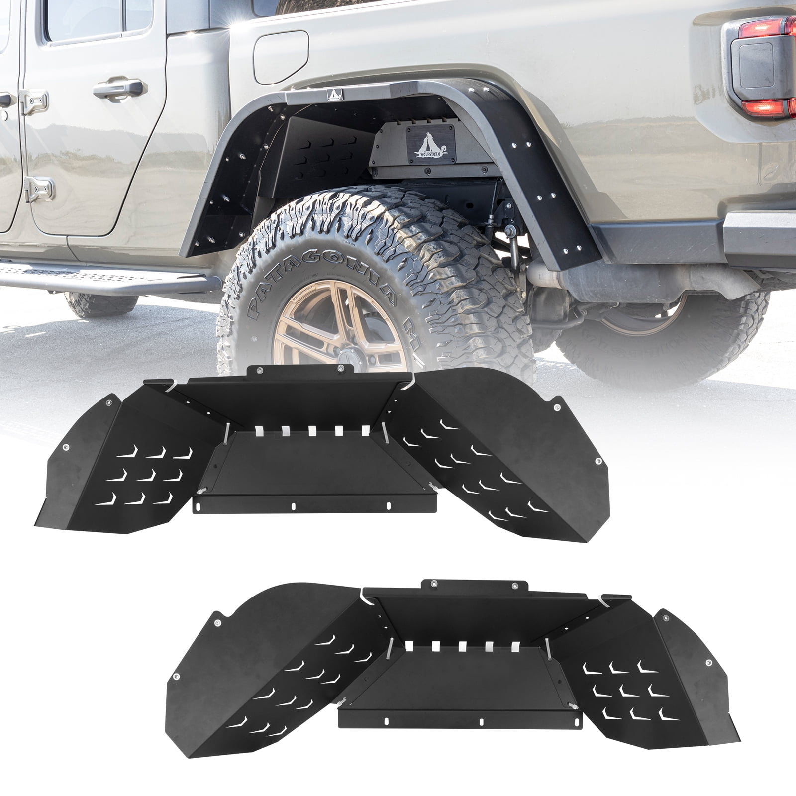 WOLFSTORM Rear Inner Fenders Liners for 2019-2021 Jeep Gladiator JT ...
