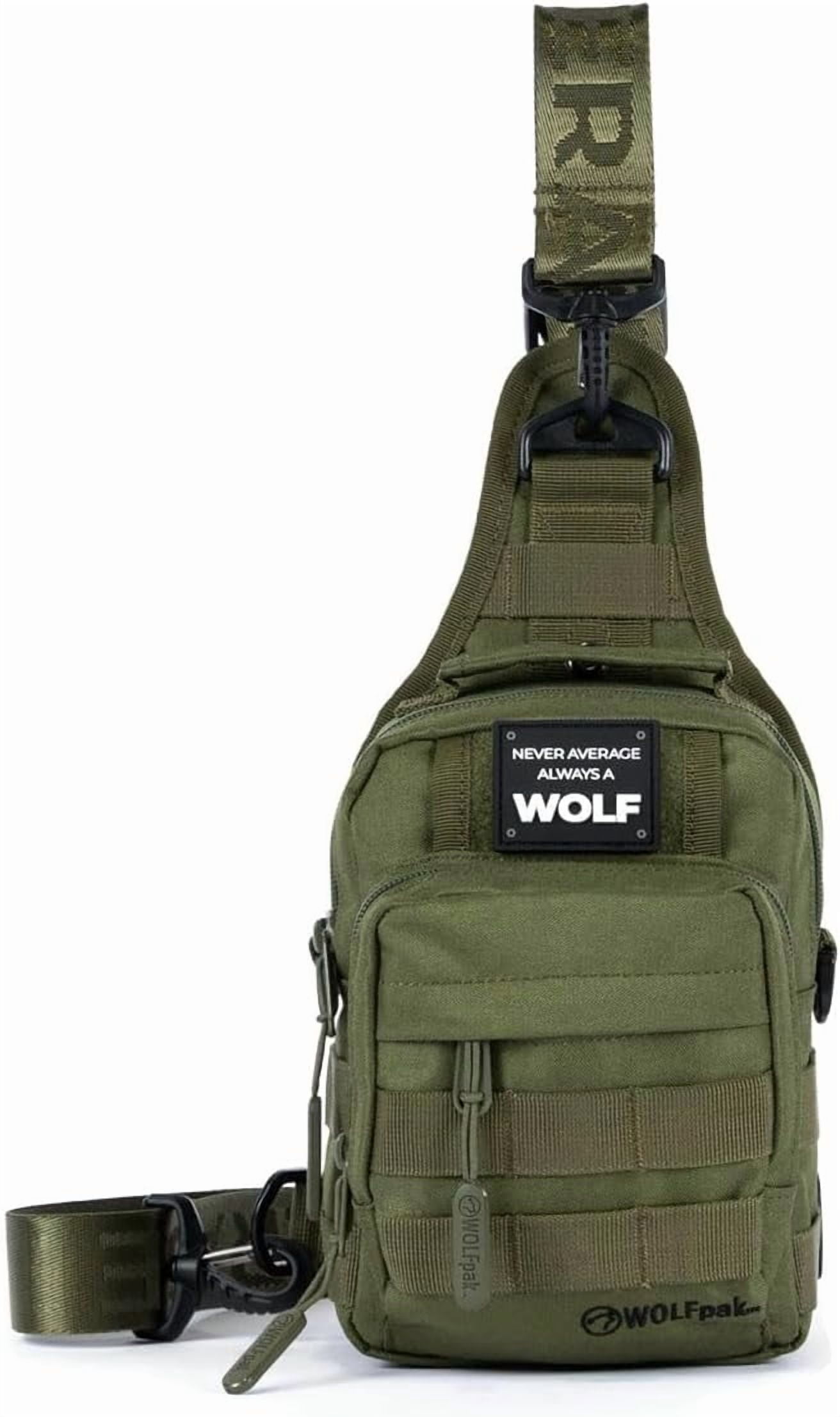 WOLFpak 4L Mini Tactical Sling Bag (OD Green) - Compact Crossbody ...