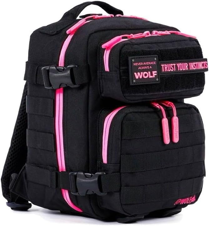 WOLFpak 9L Mini Meal Prep Management Backpack (Black Pink) Lunch Box ...
