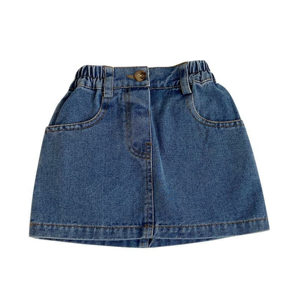 WOLLED 1-7Y Girls Denim Skirt for Kids Toddler Summer Short Skirt Baby ...