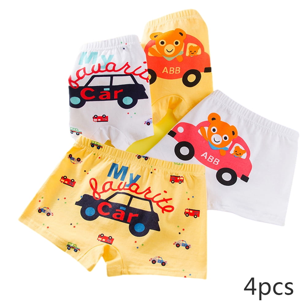 WOLLED 2-12 Years Boys Underwear Panties for Kids Soft Cotton Boxer ...