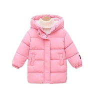 SYNPOS 18M-6T Winter Coats for Kids with Hoods Light Puffer Jacket for Baby Girls, Infants ...