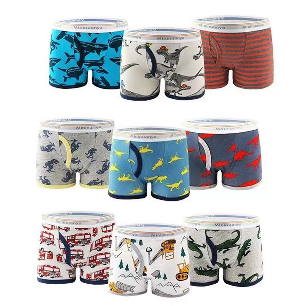 WOLLED 3PCS Cartoon Boys Boxer Briefs for Toddler Kids, Cartoon ...