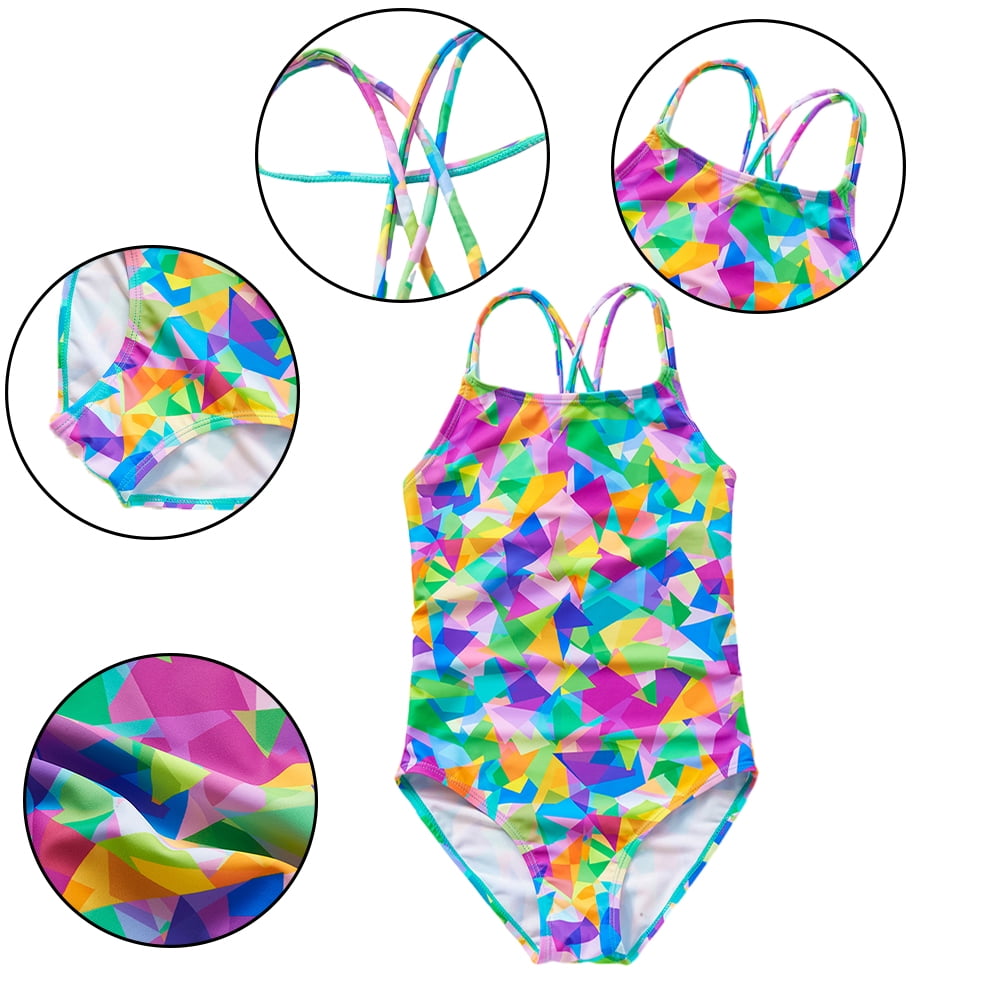 Wolled 7 13t Girls One Piece Swimsuits Prints Beach Swimwear Bathing