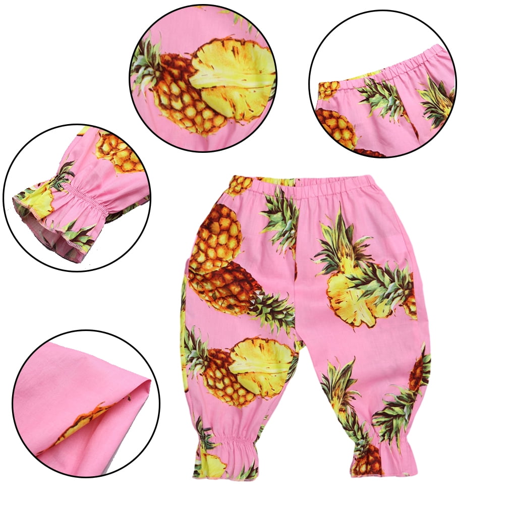 WOLLED Baby Kids Summer Floarl Linen Harem Pants for Girls 1-13Y ...