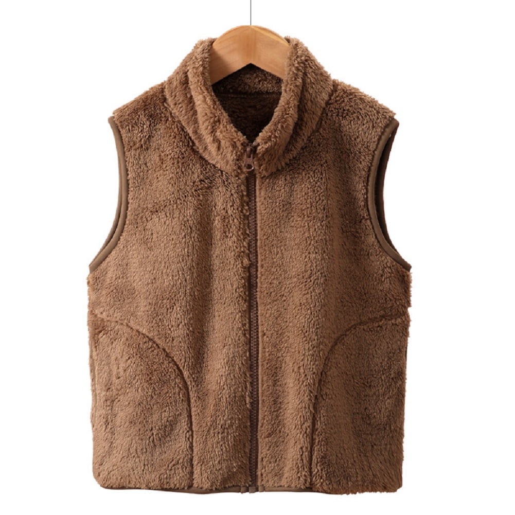 WOLLED Kids Boys Girls Vest Jacket Toddler Fall Winter Cotton Velvet ...