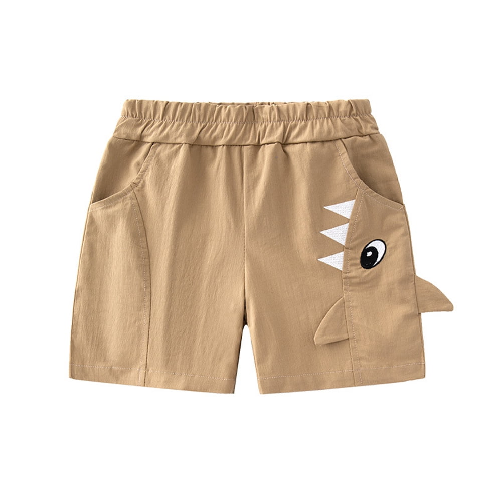 WOLLED Kids Boys Short Cute Sharks Cartoon Pants for Toddler 1-8 Years ...