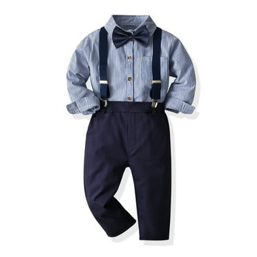 CARETOO Baby Boy Clothes 3-24M Toddler Formal Cotton Fabric Shirt Pants ...
