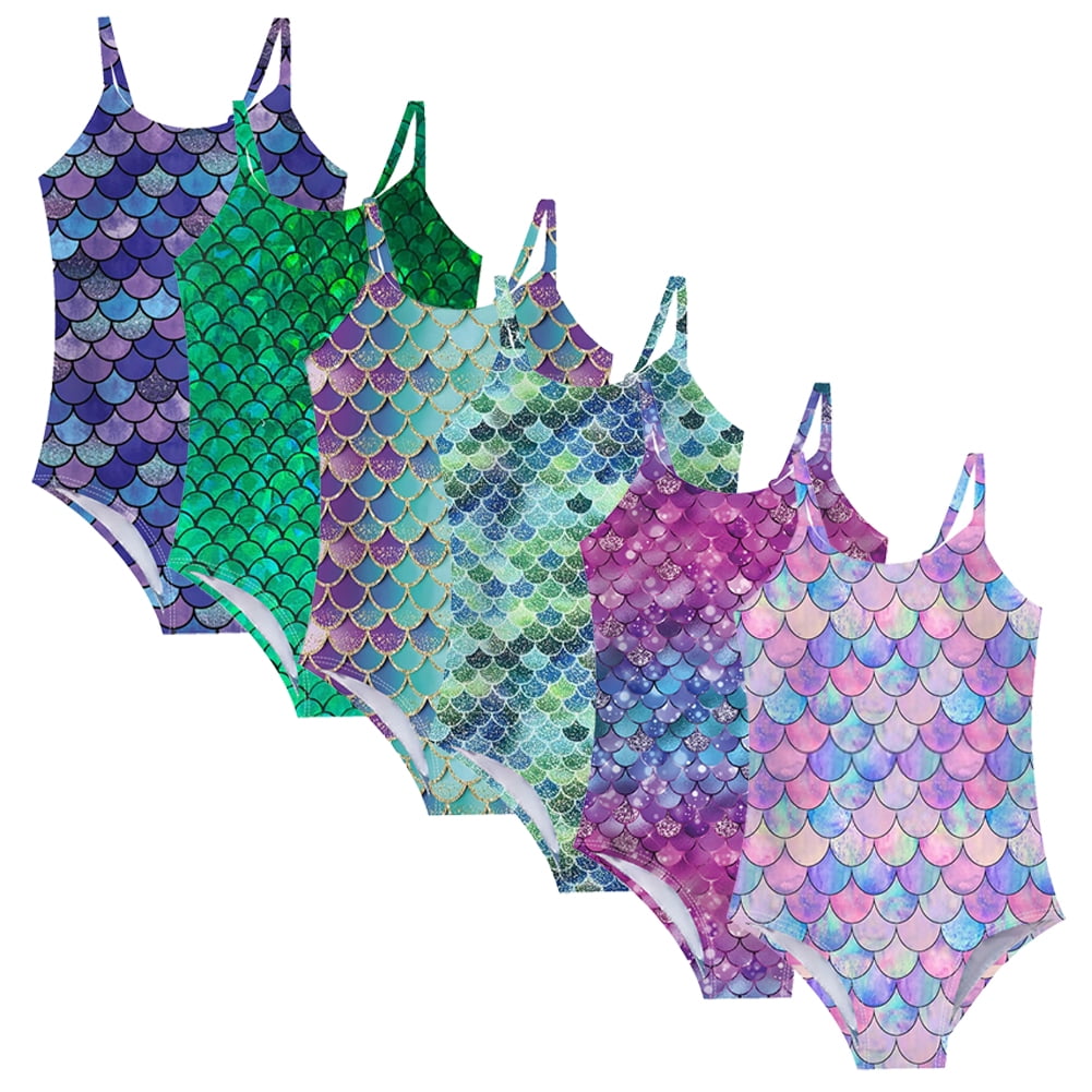 WOLLED Kids Toddler Girls One Piece Swimsuits Sport Halter Swimwear ...