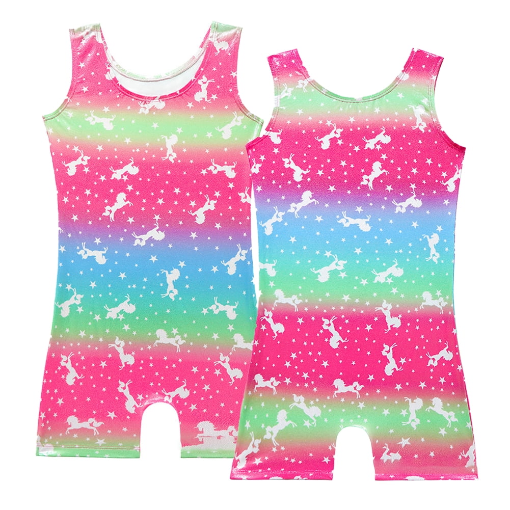 WOLLED Kids Toddler Gymnastics Leotards for Girls with Shorts Dance ...