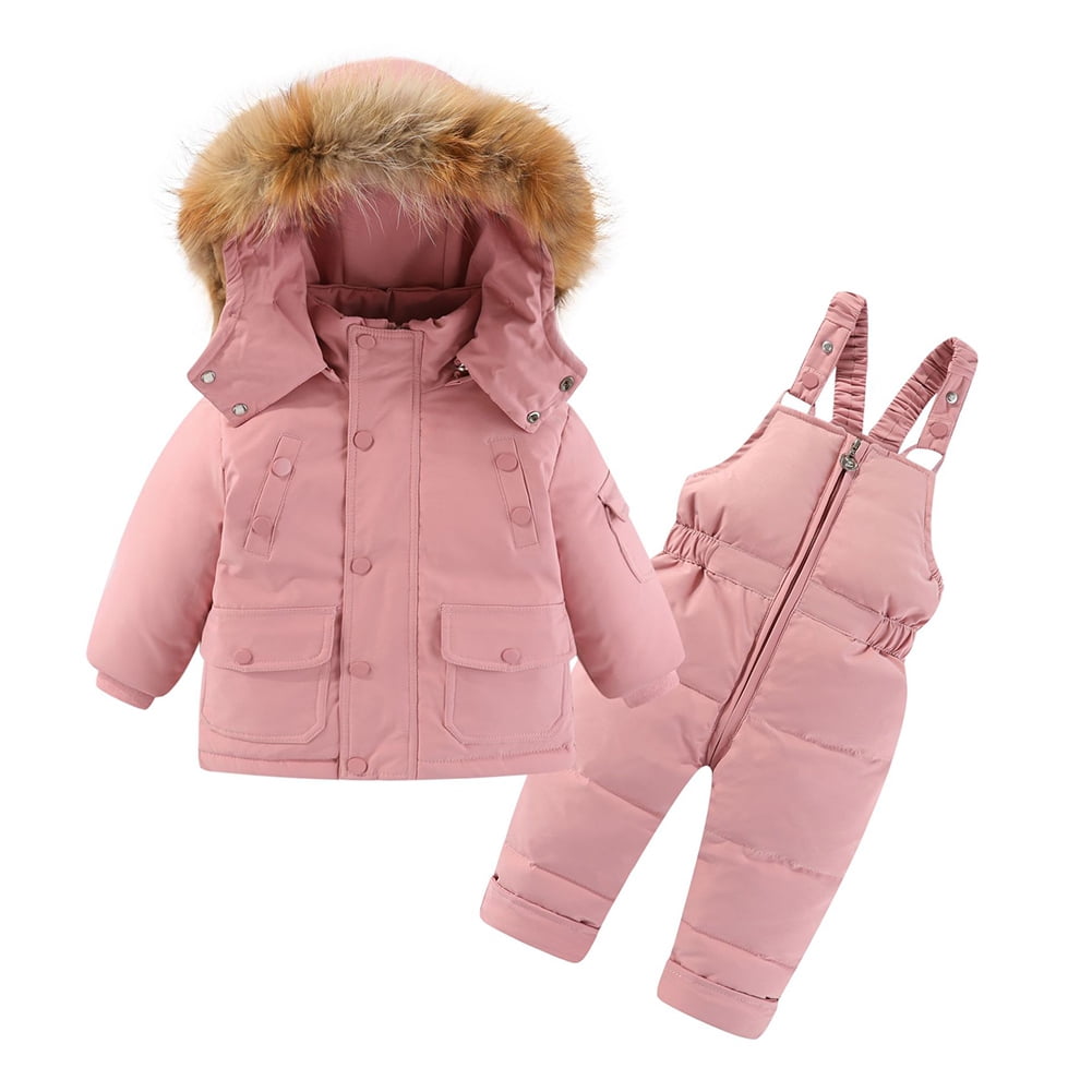 WOLLED Kids Winter Puffer Jacket Snow Pants Winter Baby Boys Girls ...