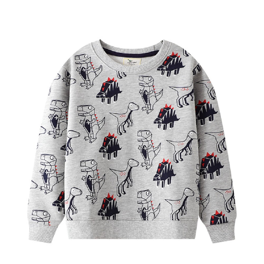 WOLLED Toddler Baby Boy Spring Sweatshirt Cartoon Crewneck Sweatsuit ...