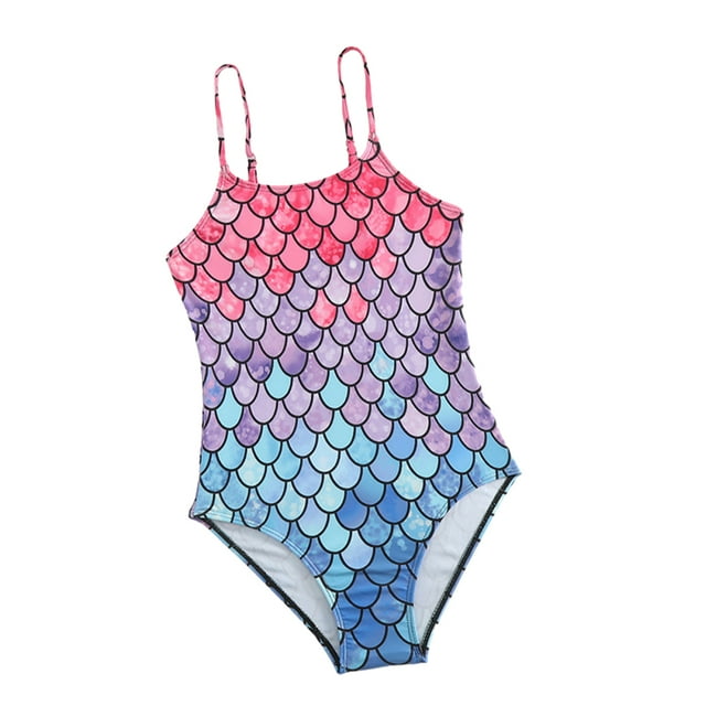 WOLLED Toddler Girls Swimsuit 4-8 Years One Piece Bathing Suit Kids ...