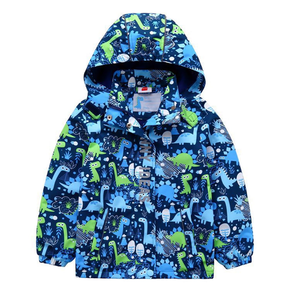 WOLLED Toddler Kids Dinosaur Jacket Coat,Baby Boys Hoodie Jacket Coat Waterproof Dinosaur Jacket ...