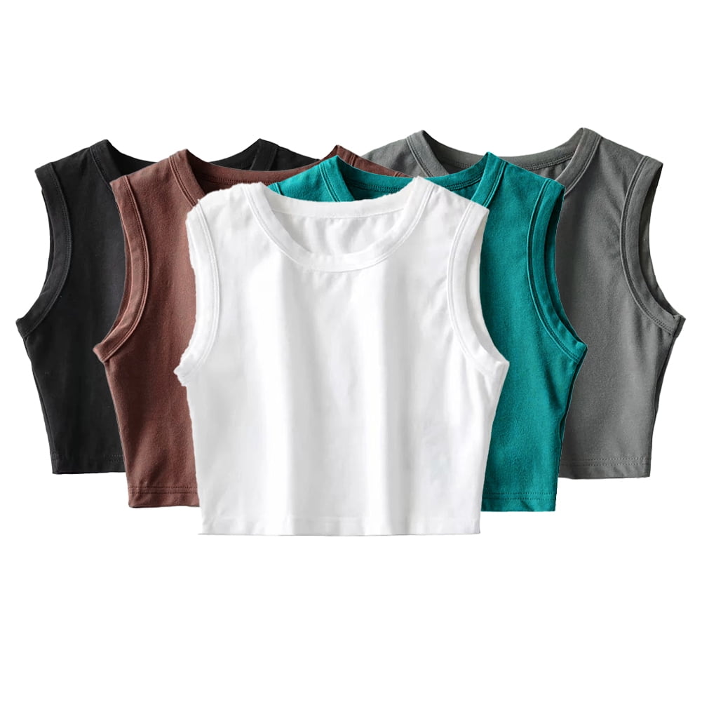WOLLED Youth Girls Athletic Tank Tops Racerback Crop Sport Tank Top ...