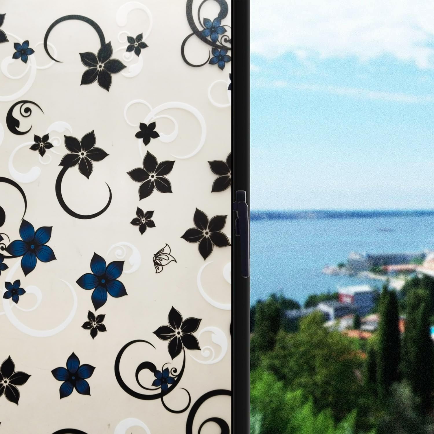 WOLOUR Blue Black Self Adhesive Window Sticker Film Self Adhesive ...