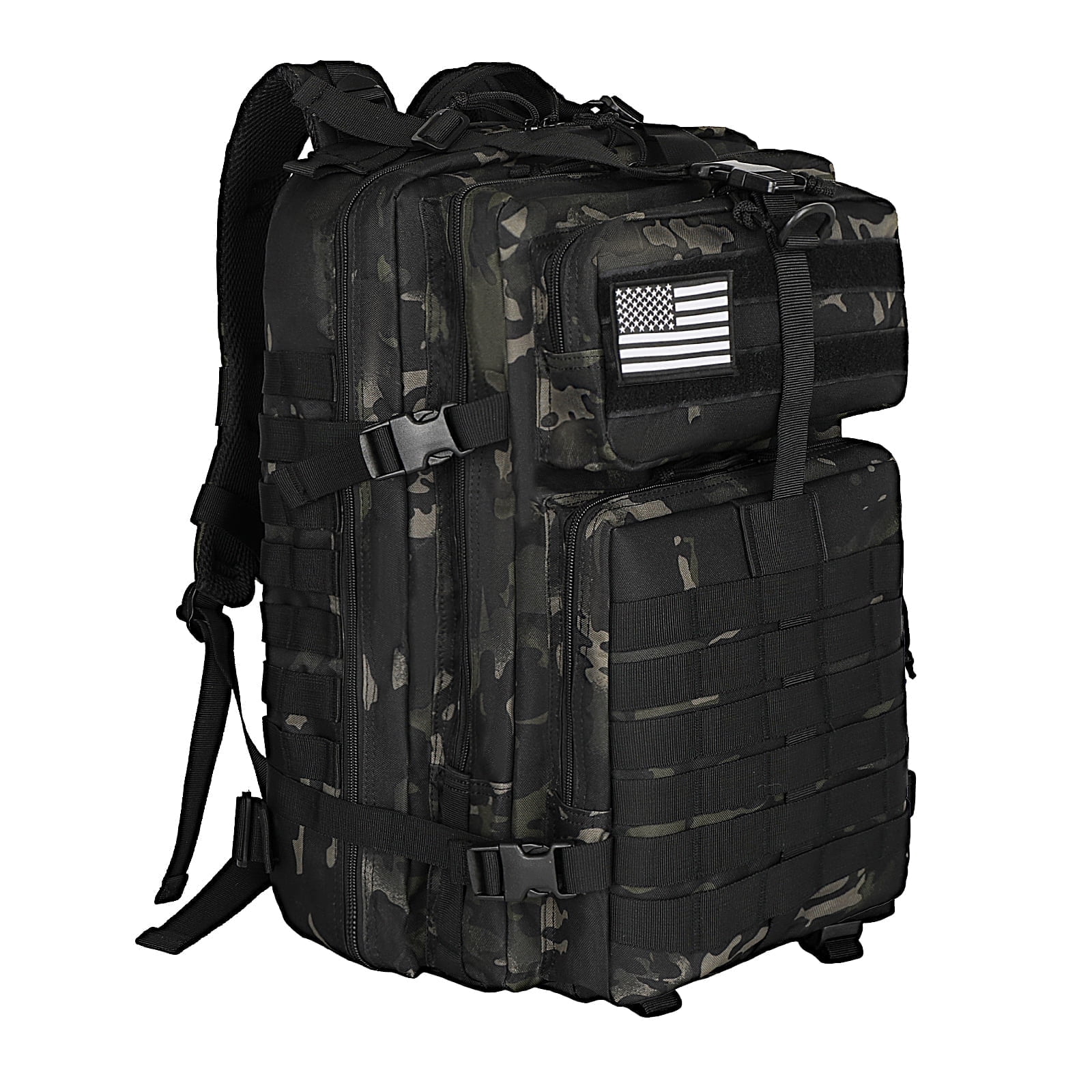 WOLT | 50L Camping Backpack--Large Multifunction Outdoor Molle Bag Backpacks Camoblack - Walmart.com