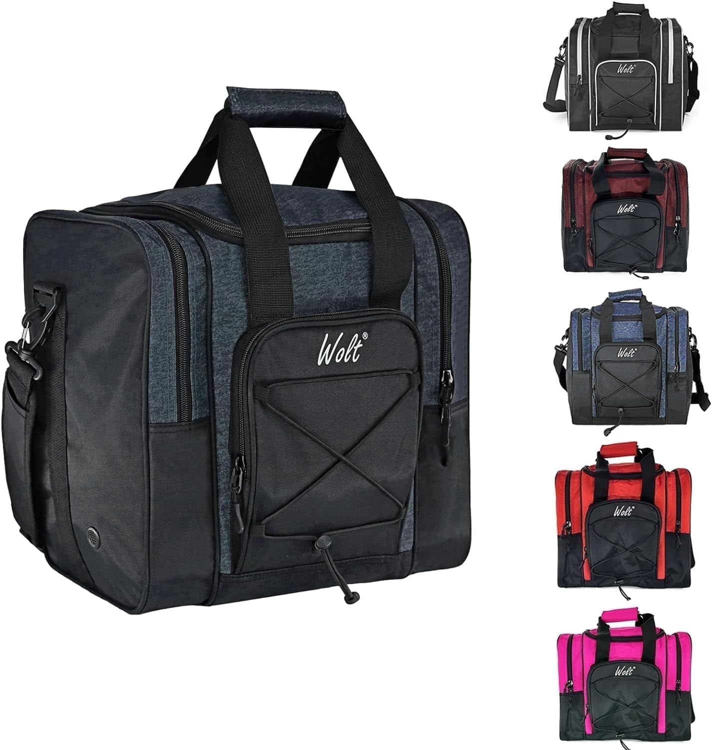 Wolt Unisex Single Ball Bowling Bag with Tote Holder for Accessories ...