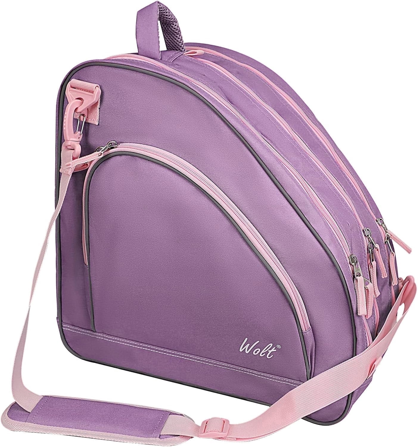 WOLT Purplepink Ice Skate Roller Skate Bag, Inline Skate Bag with ...