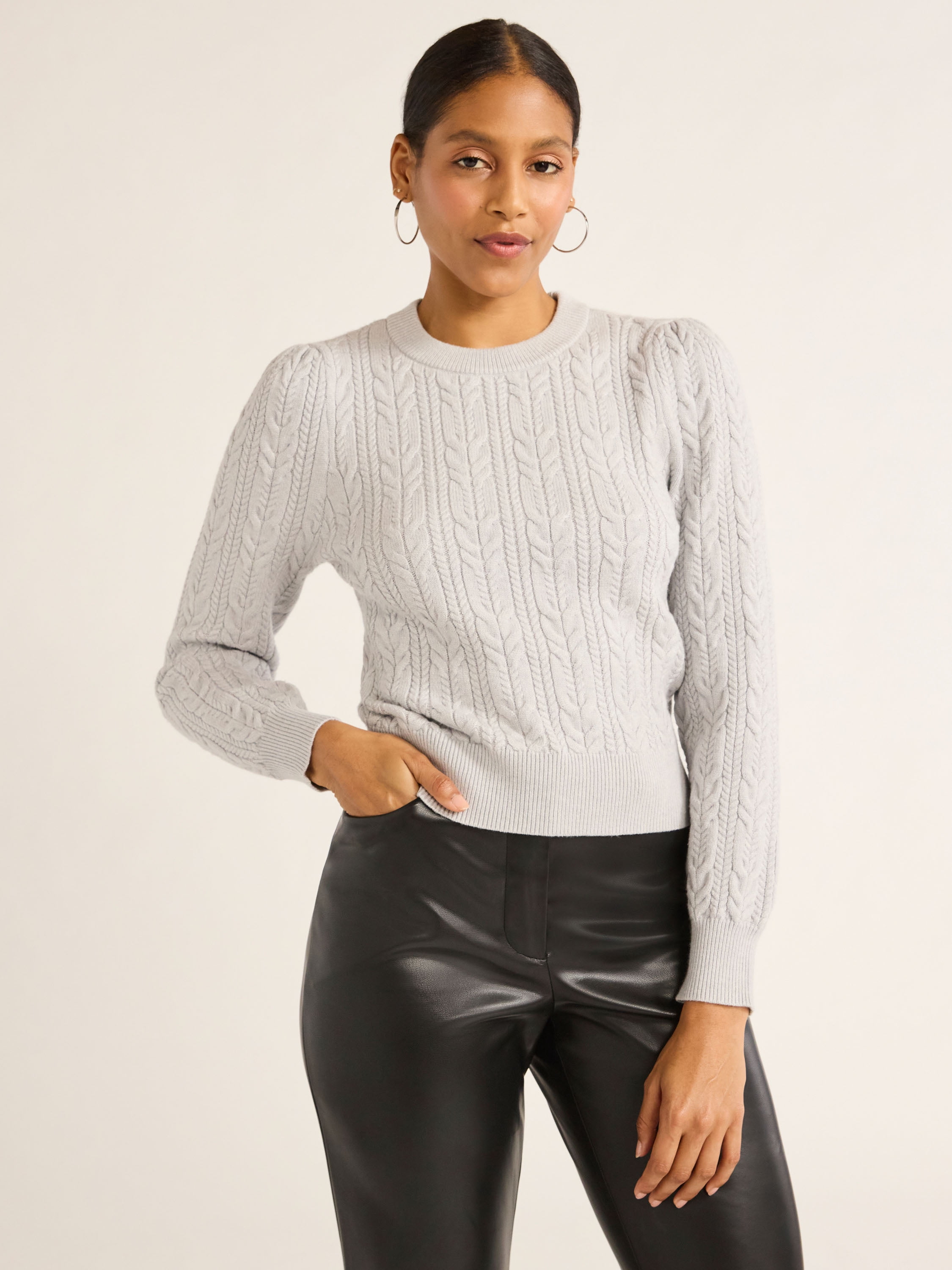 Scoop Women’s Cable Knit Sweater, Midweight, Sizes XS-XXL - Walmart.com