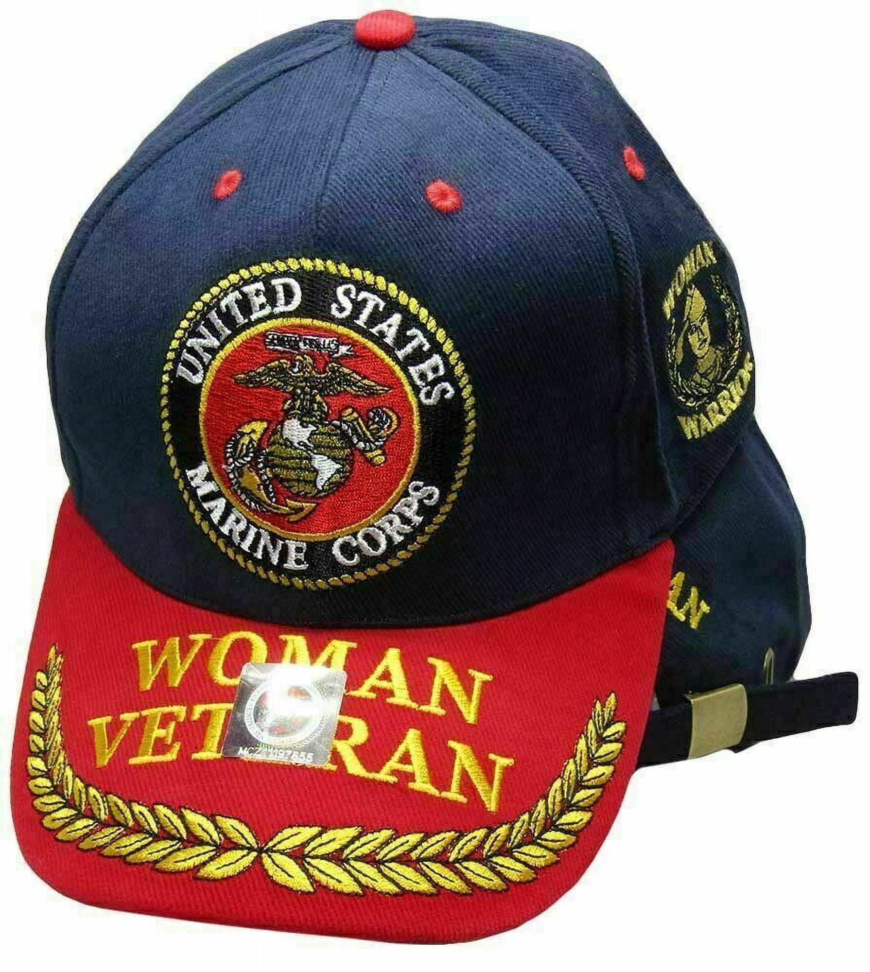 WOMAN VETERAN US MARINE CORPS EMBROIDERED BASEBALL CAP HAT USMC MARINES ...