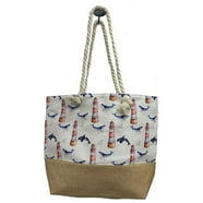 Astella Women's Large Tote Beach Bag with Cotton Rope Handles Lush ...