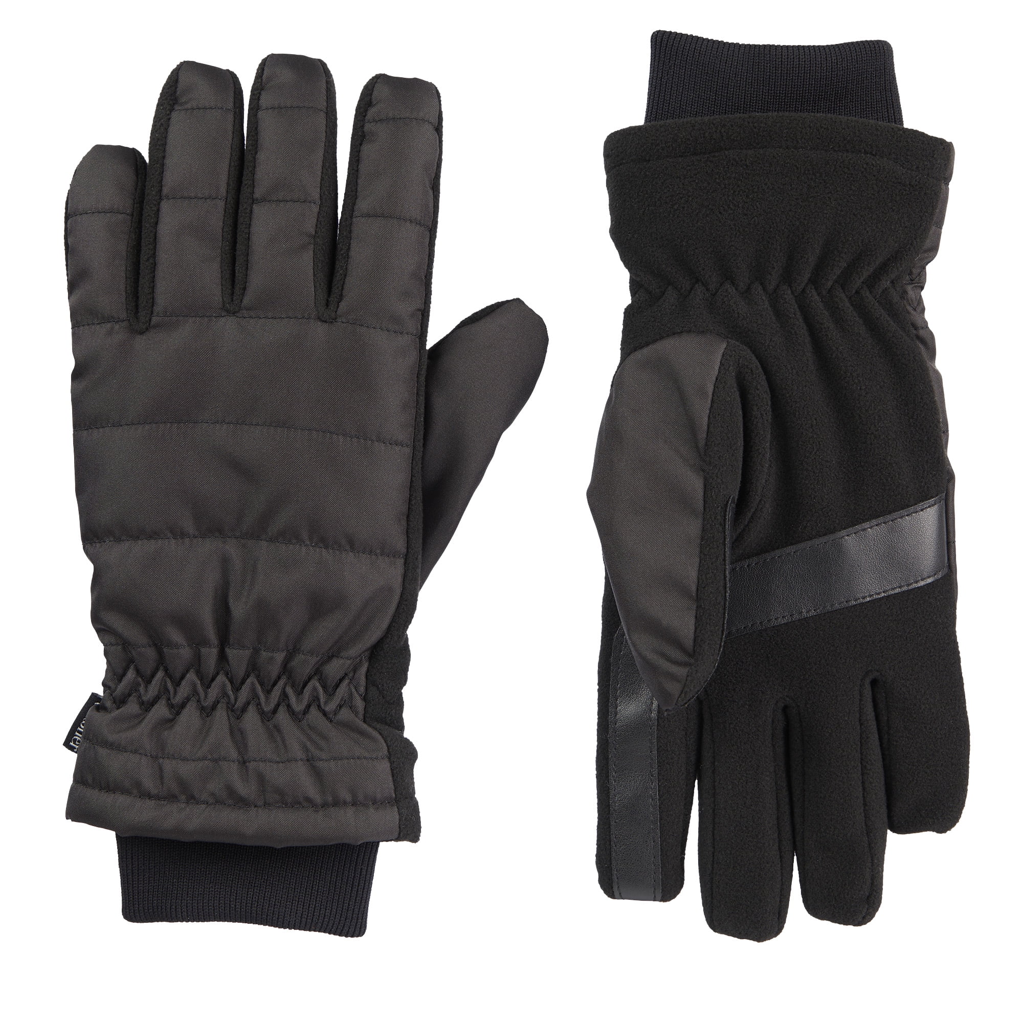 Isotoner Women's Warm Insulated Touchscreen Winter Gloves L/XL Black ...