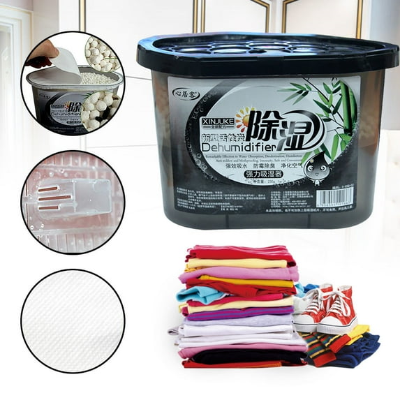 WONDBA Dehumidification box, wardrobe desiccant, indoor moisture ...