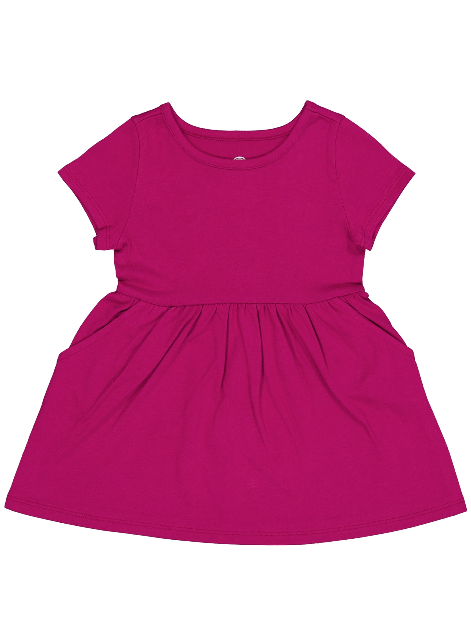 Wonder Nation Toddler Girl Short Sleeve Play Dress, Sizes 12M-3T ...