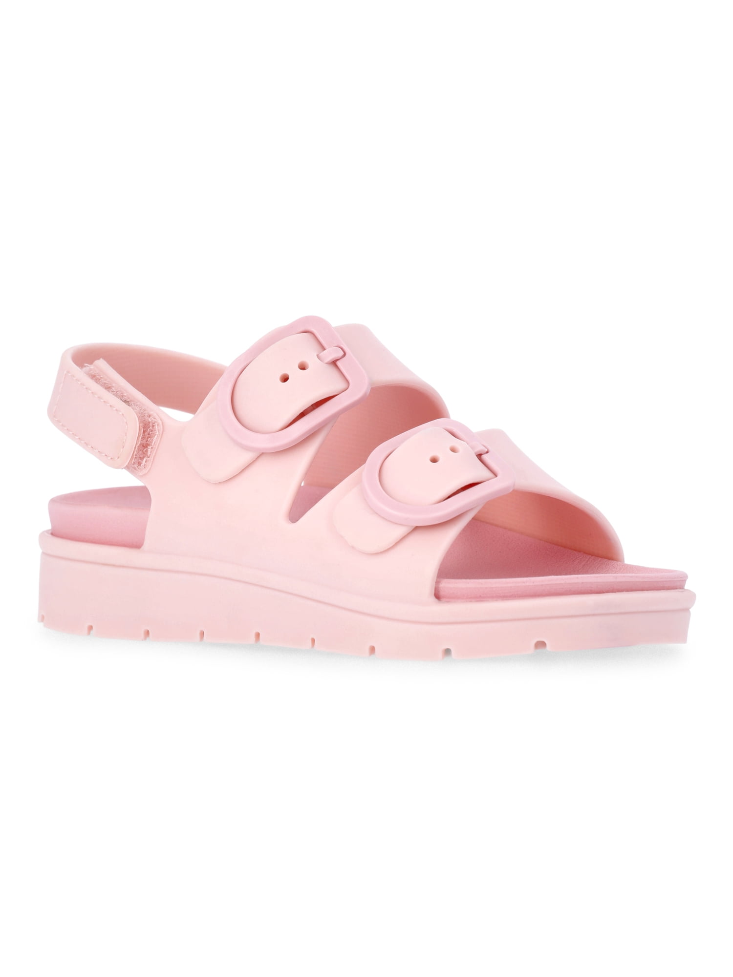 Wonder Nation Toddler Girls Two Buckle Jelly Sandals - Walmart.com