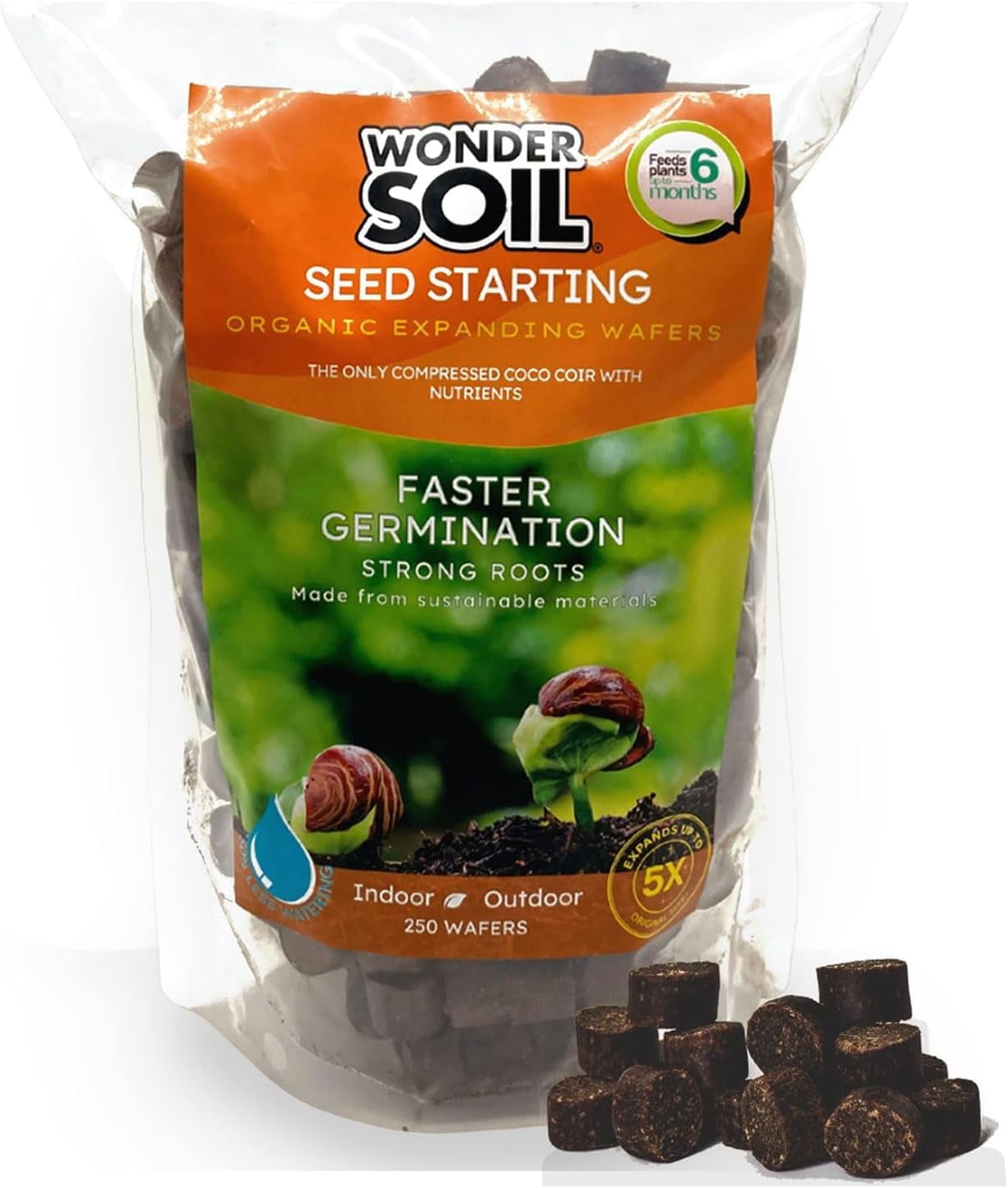 WONDER SOIL | 250 Organic Seed Starter Pellets | Ready to Plant Seed ...