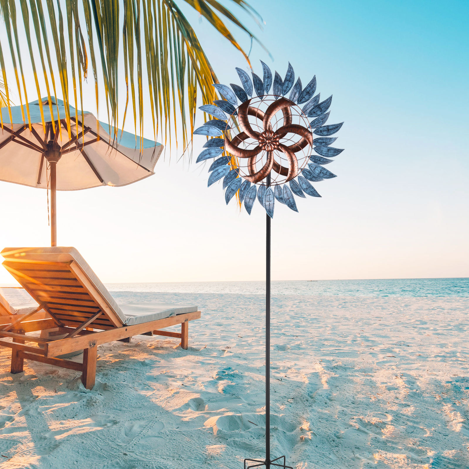 WONDER garden Metal Wind Spinner 360 Degree Outdoor Decor Garden ...