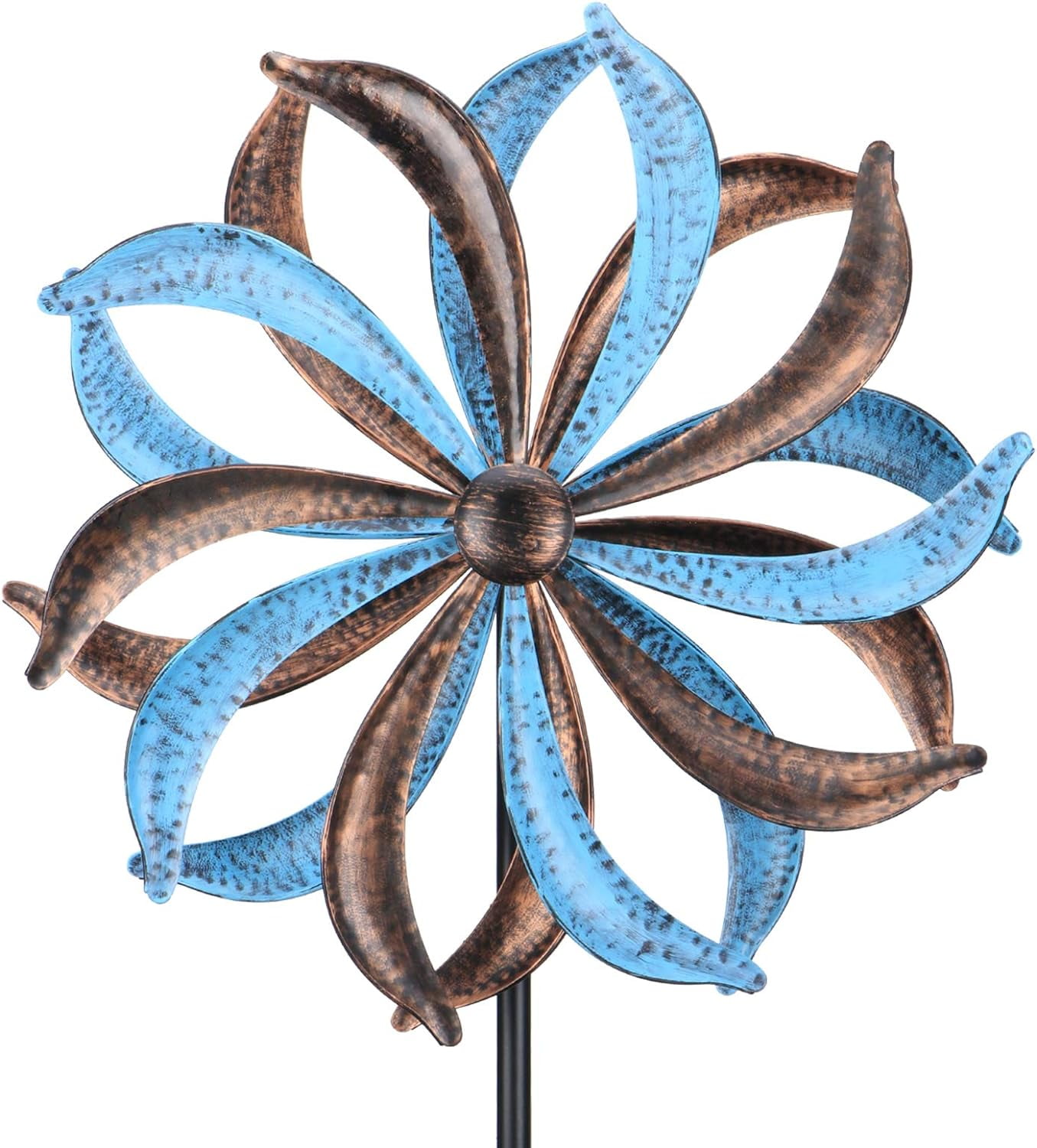 WONDER garden Large Yard Copper Decorations: 61 inch Blue Flower ...