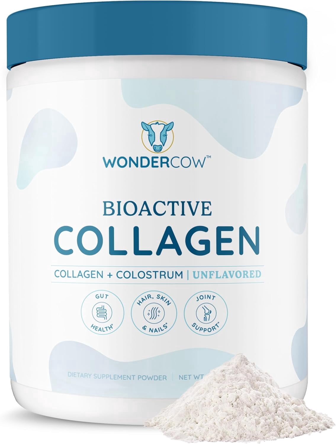WonderCow Collagen Peptides Powder w/Bovine Colostrum, Naturally ...