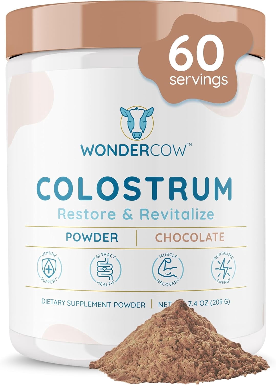 WonderCow Colostrum Supplement Powder for Gut Health, Immune Support ...