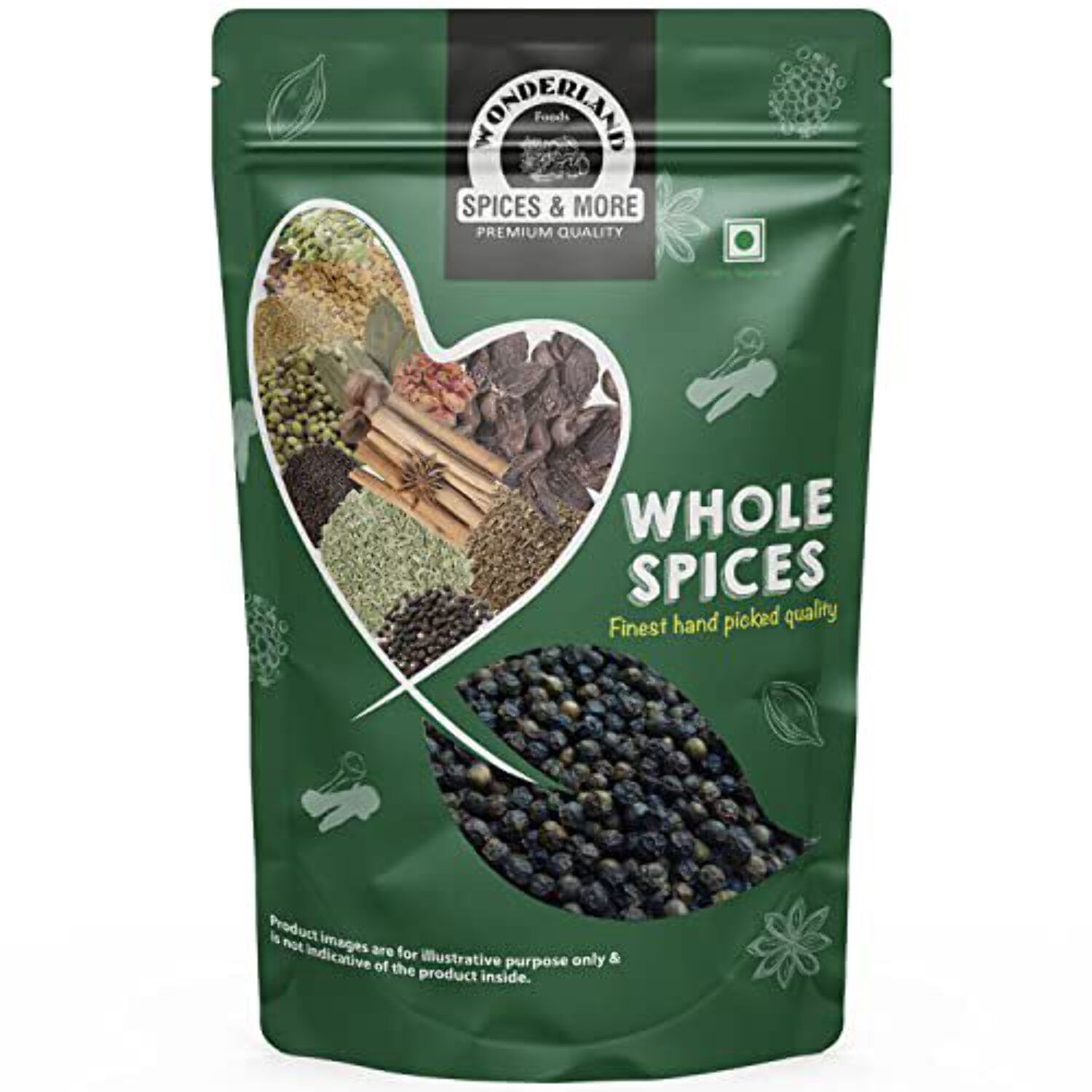 WONDERLAND FOODS (DEVICE) Whole Spices Black Pepper Kali Mirch (250g) - Walmart.com
