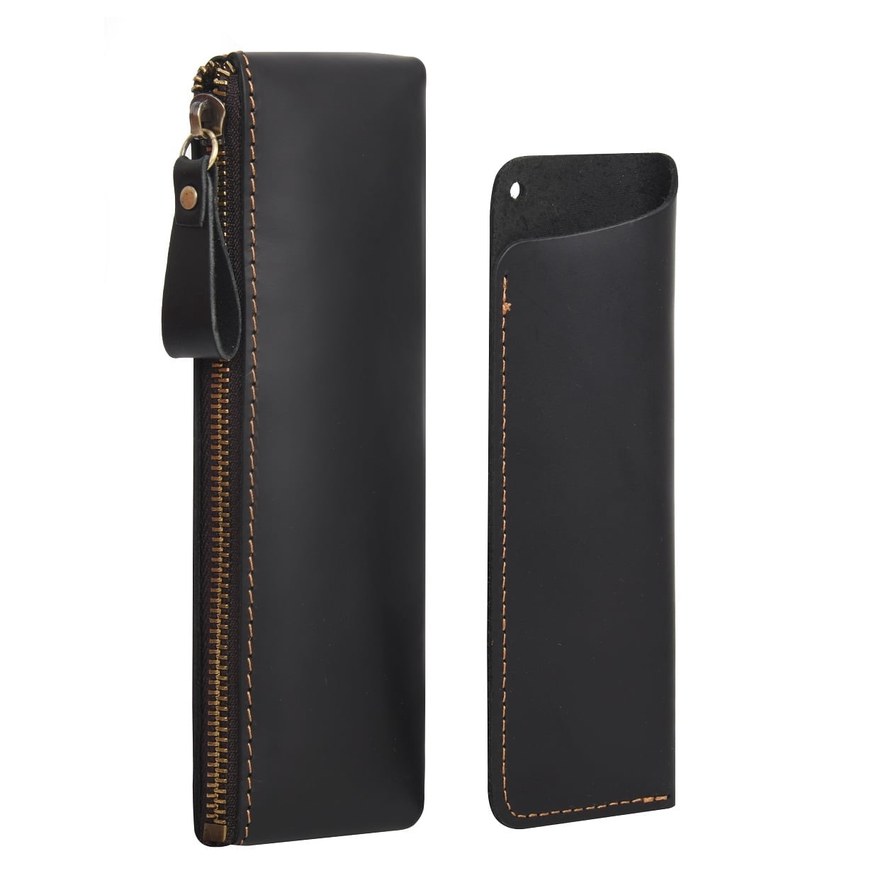 WONDERPOOL Leather 1pc Pencil Case & 1pc Fountain Pen Holder - Portable ...